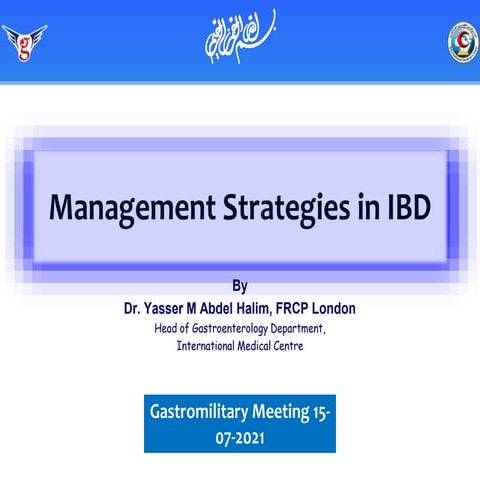 Management strategies in inflammatory bowel disease. https://youtu.be ...