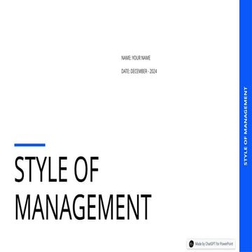 Management Style. ready to use for managers | PPT