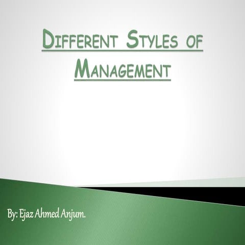Management Styles | PPSX