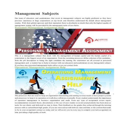Management Subjects Assignment Help UK-US-New Zealand-Canada-Australia ...