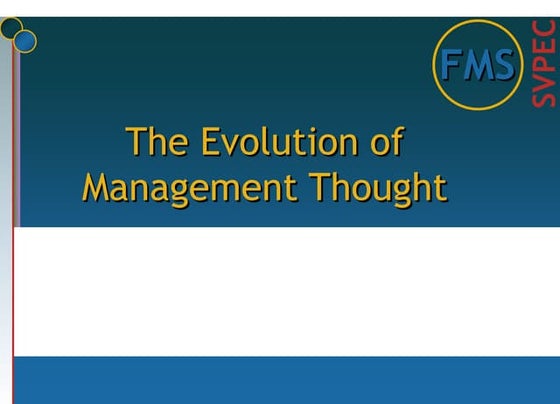 Chapter 2 the evolution of management thinking | PPT