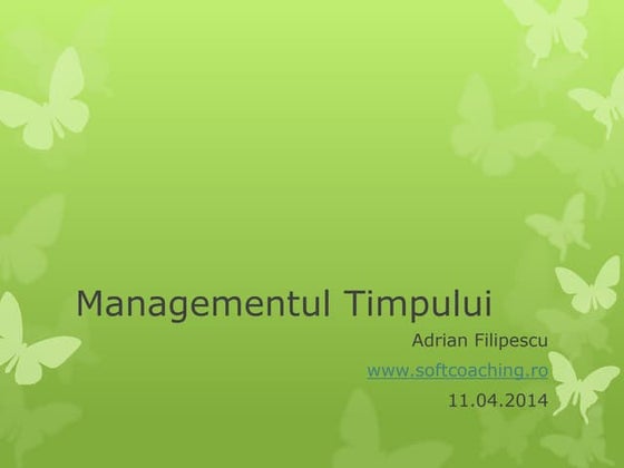 Managementul timpului | PDF