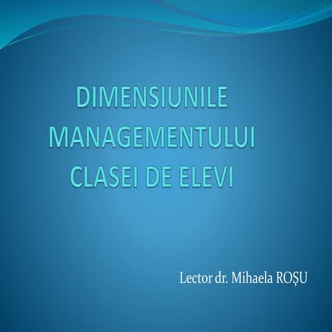 Managementul clasei c9 | PPTX