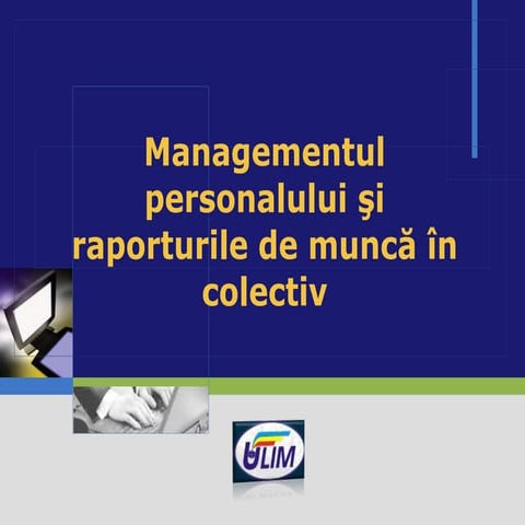 Managementul personalului si raporturile de munca | PPT