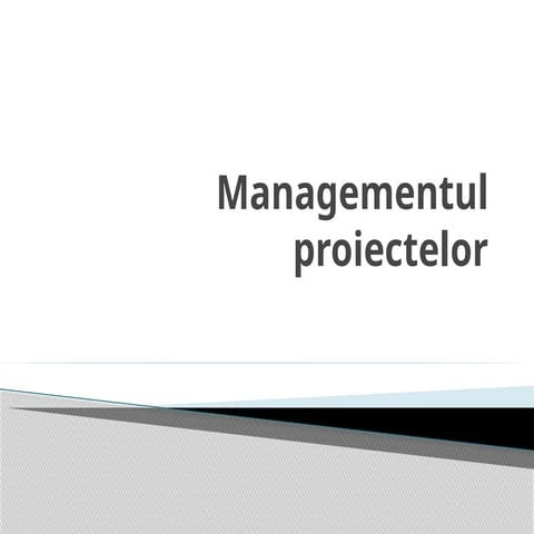 Material complet Managementul de proiect | PPTX