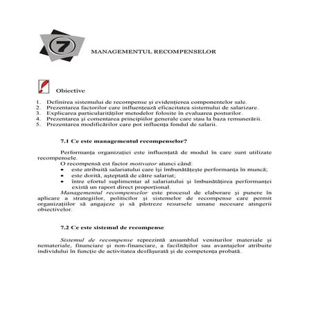 Managementul recompenselor | PDF