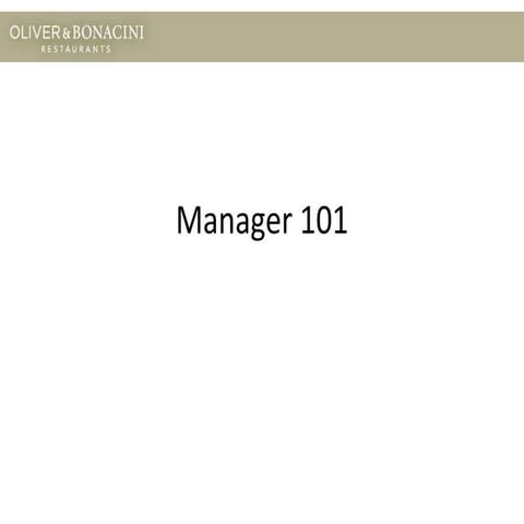 Manager 101 | PPTX