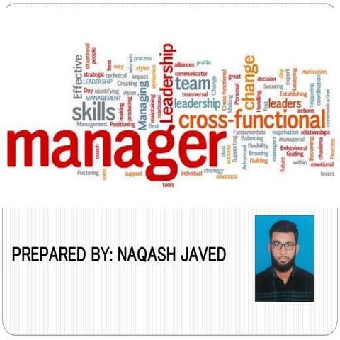 Manager (function, roles, skills, and activities) | PPTX
