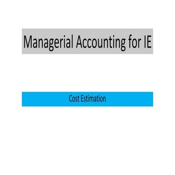 Managerial Accounting Cost Estimationpptx