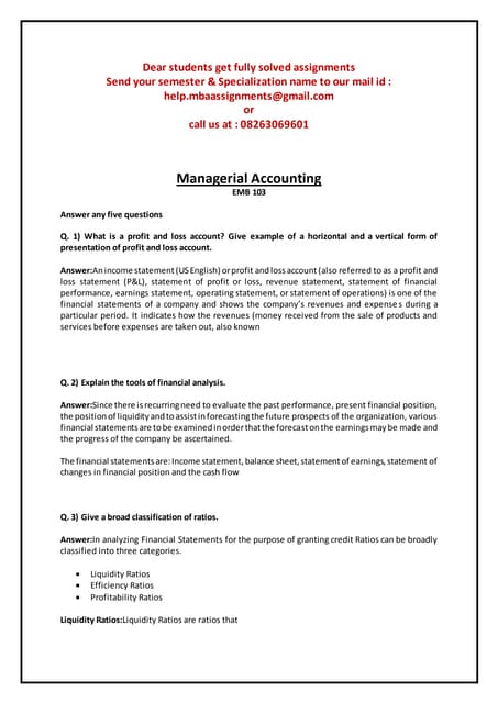 Mba 101 - accounting for managers | DOCX