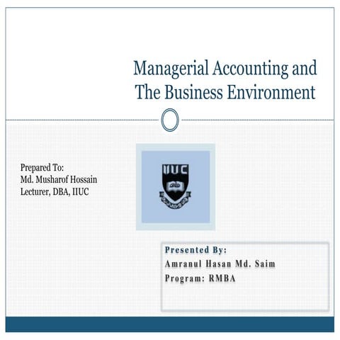 Managerial accounting | PPT