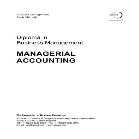 Managerial accounting preferred | PDF
