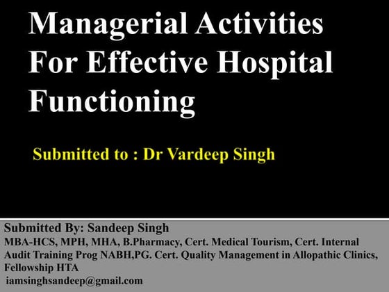 Human resource management in hospital | PPT