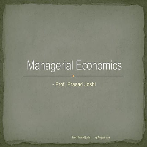 Managerial economics | PPT