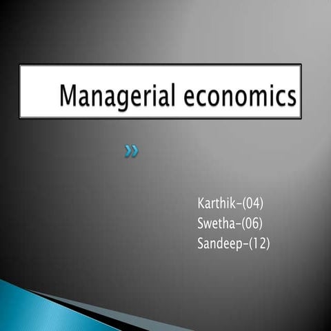 Managerial economics | PPTX