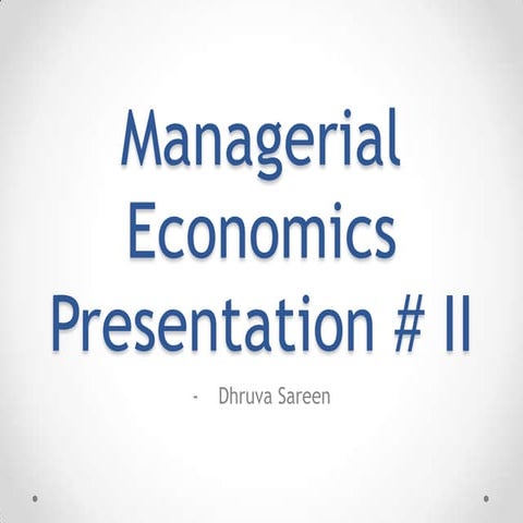 Managerial economics | PPT