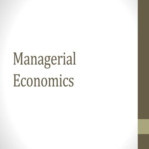 Managerial economics | PPT