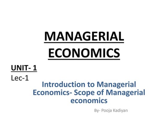 Managerial-Economics | PPT