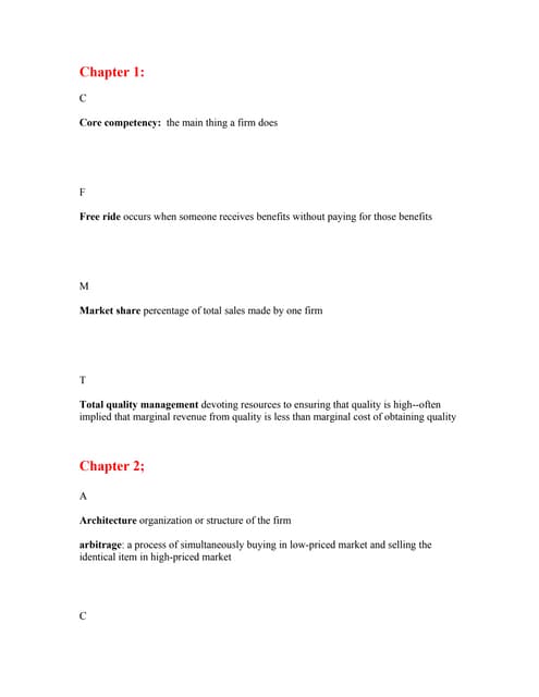 as economics key terms | PDF | Economy | Business and Finance