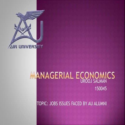 Managerial economics project ppt | PPTX