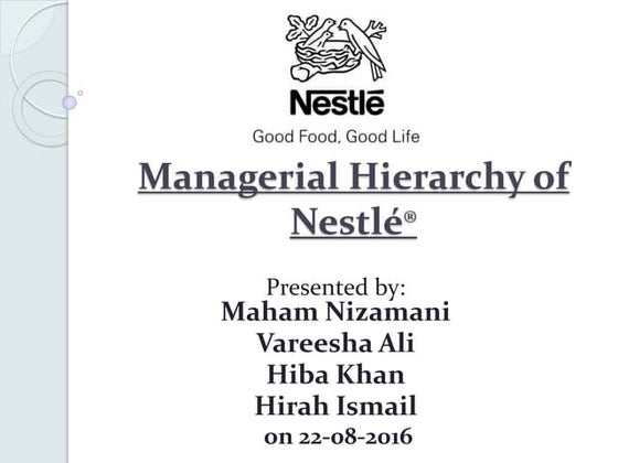 Nestle - Organisational Structure | PPTX