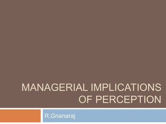 Perception | PPT | Technology & Computing