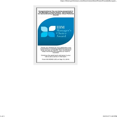 Manager's Choice Award Sept 2016 | PDF