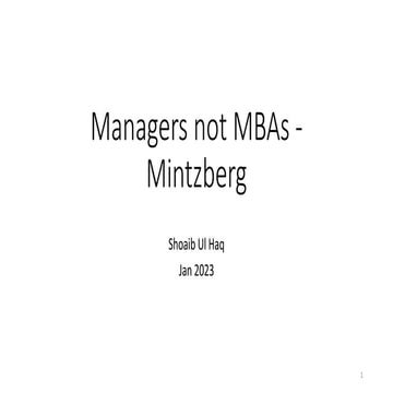 Managers not MBAs, Diverse roles, complex tasks, people-focused ...