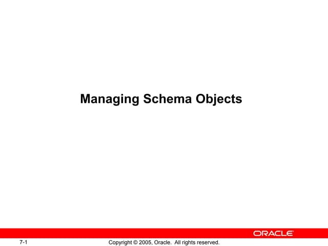 Manage schema object.ppt Manage schema object.ppt