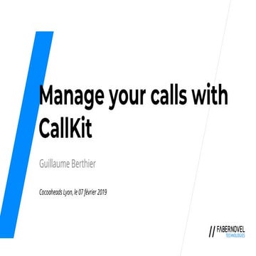 Manage your calls with CallKit | PDF