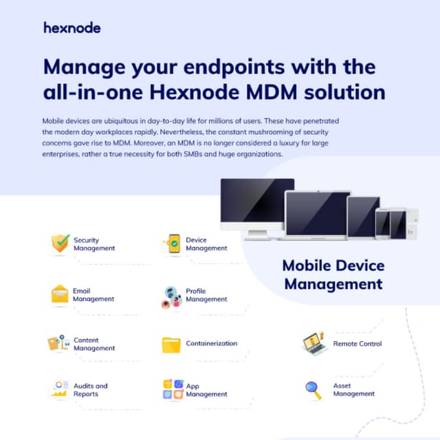Manage your endpoints with the all in-one Hexnode MDM solution | PDF