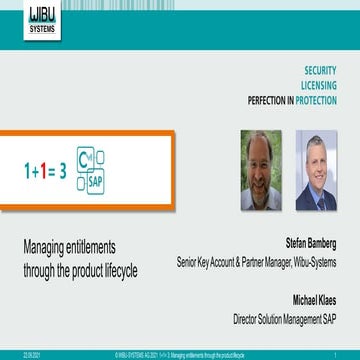 Managing entitlements through the product lifecycle | PDF