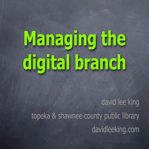 Managing the Digital Branch | PDF