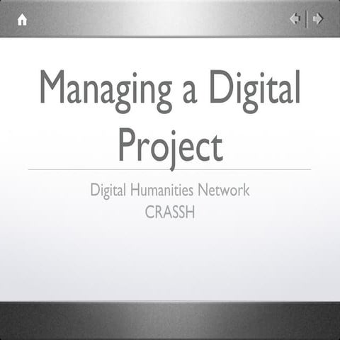Managing a digital project | PPT