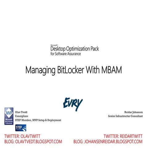 Managing Bitlocker With Mbam Pdf