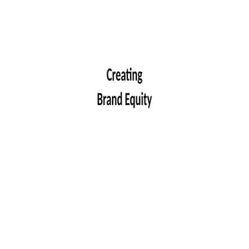 Brand Equity Ppt | PPT