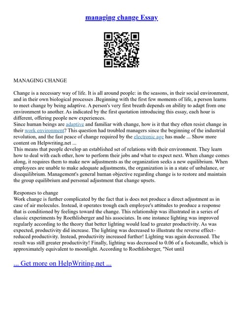 Change Management Models- a comparison | PPT