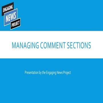 Managing Comment Sections | PPTX