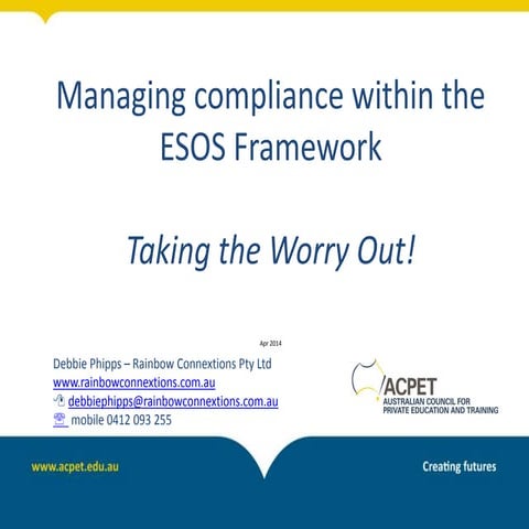 Managing compliance with the esos framework take the worry out updated ...
