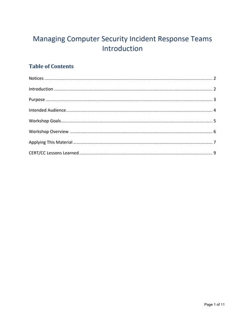 Managing the CSIRT Infrastructure Components | PDF