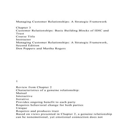 Managing Customer Relationships A Strategic FrameworkChapte.docx