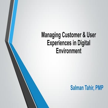 Managing Customer & User Experience of Customers | PPTX | Marketing and ...