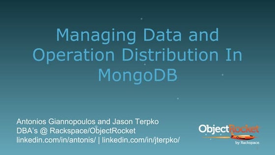 MongoDB Chunks - Distribution, Splitting, and Merging | PPT MongoDB Chunks - Distribution, Splitting, and Merging | PPT
