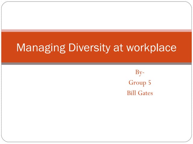 Diversity & Inclusion in the Workplace | PPTX