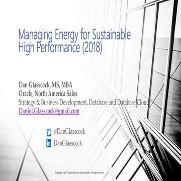 Managing energy for sustainable high performance v4 | PPTX