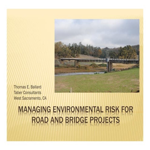 Managing environmental risk for road & bridge projects in California | PDF