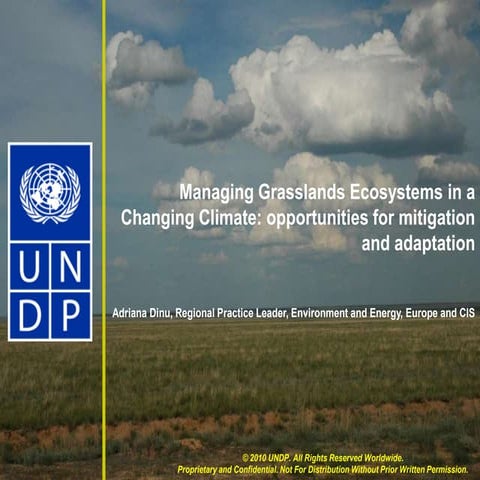 Managing Grasslands Ecosystems in a Changing Climate: opportunities for ...