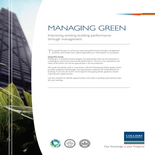 Managing green checklist | PDF