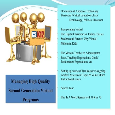 Managing high quality second generation virtual programs | PPT | Online Education | Education