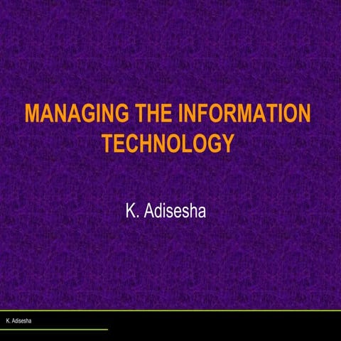 Managing Information Technology | PDF